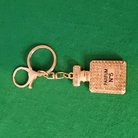 Accessories | Gold Perfume Bottle Keychain Bag Charm | Poshmark
